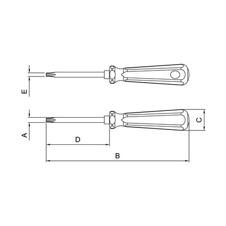 Chave Trafix T25, Cabo Injetado em PVC, Haste em Aço Cromo Vanádio ...