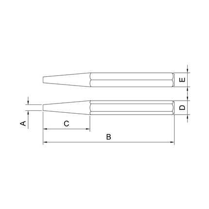 Saca-Pino Cônico 5mm, Produzido em Aço Cromo Vanádio, Fosfatizado ...